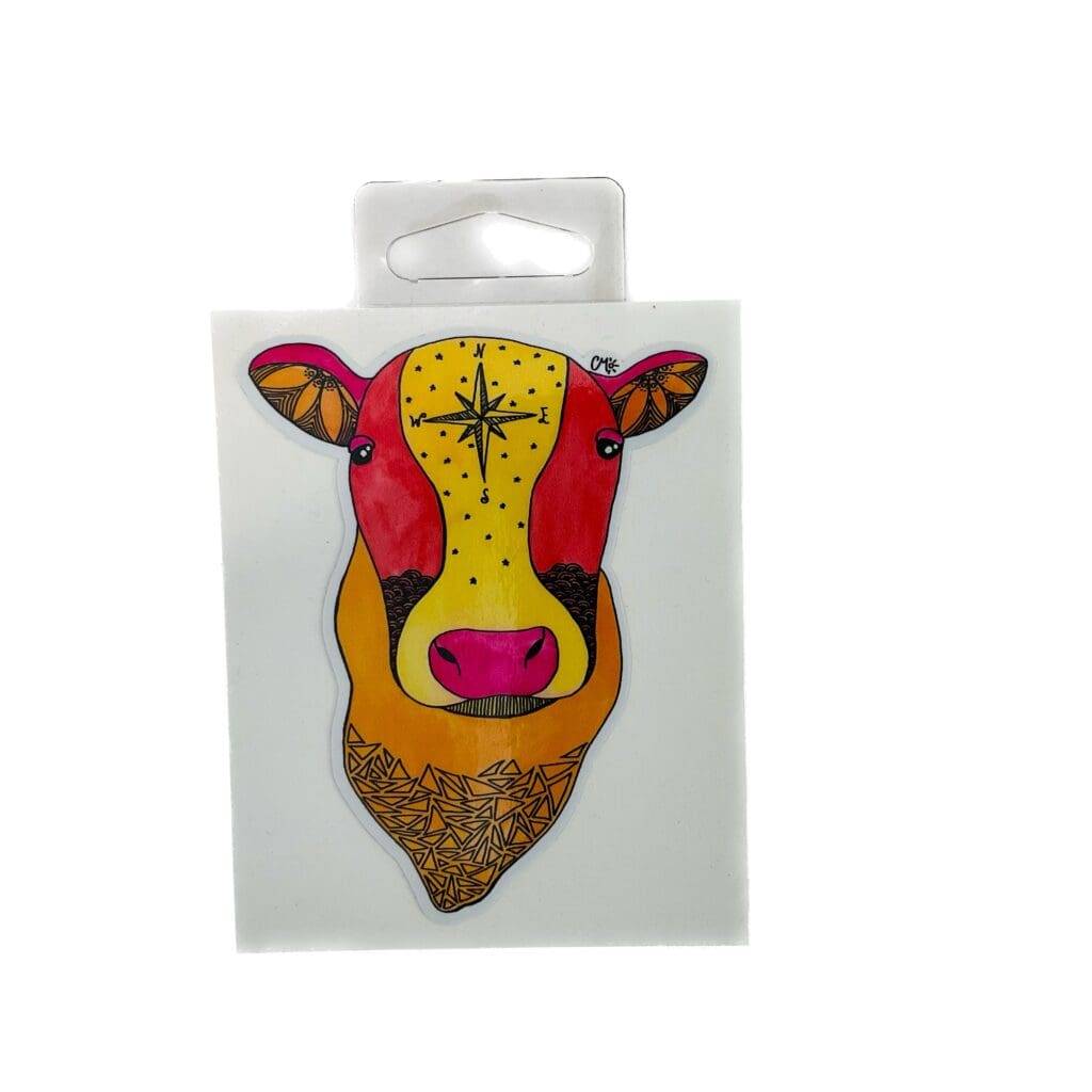Cow Head Sticker Medium - Danbury Country Store