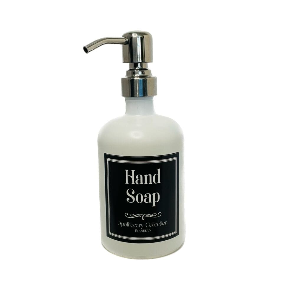 16 oz Apothecary White Hand Soap Pump - Danbury Country Store
